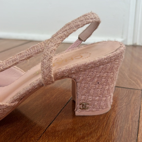 CHANEL | Shoes | Chanel Baby Pink Tweed Slingbacks Rare Color Bought In ...